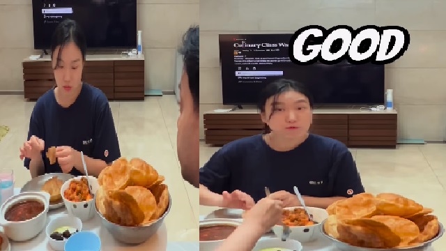 Korean trying Aloo poori for first time goes viral on Instagram