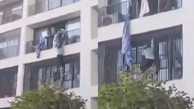 Medical students jumping from balcony after plane crash, watch